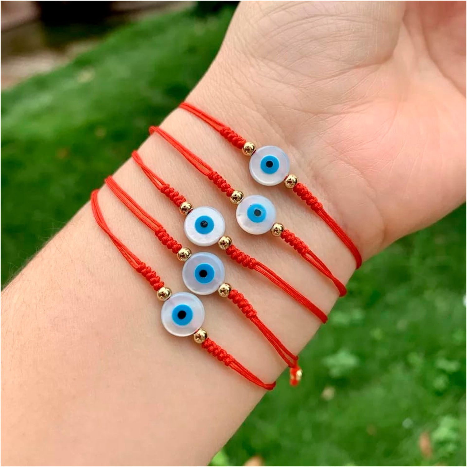 Pulsera de ojo con hilo rojo – DASSIR STORE
